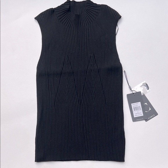 Cyrus | Sweaters | Cyrus Black Ribbed Knit Short Sleeve Layering ...